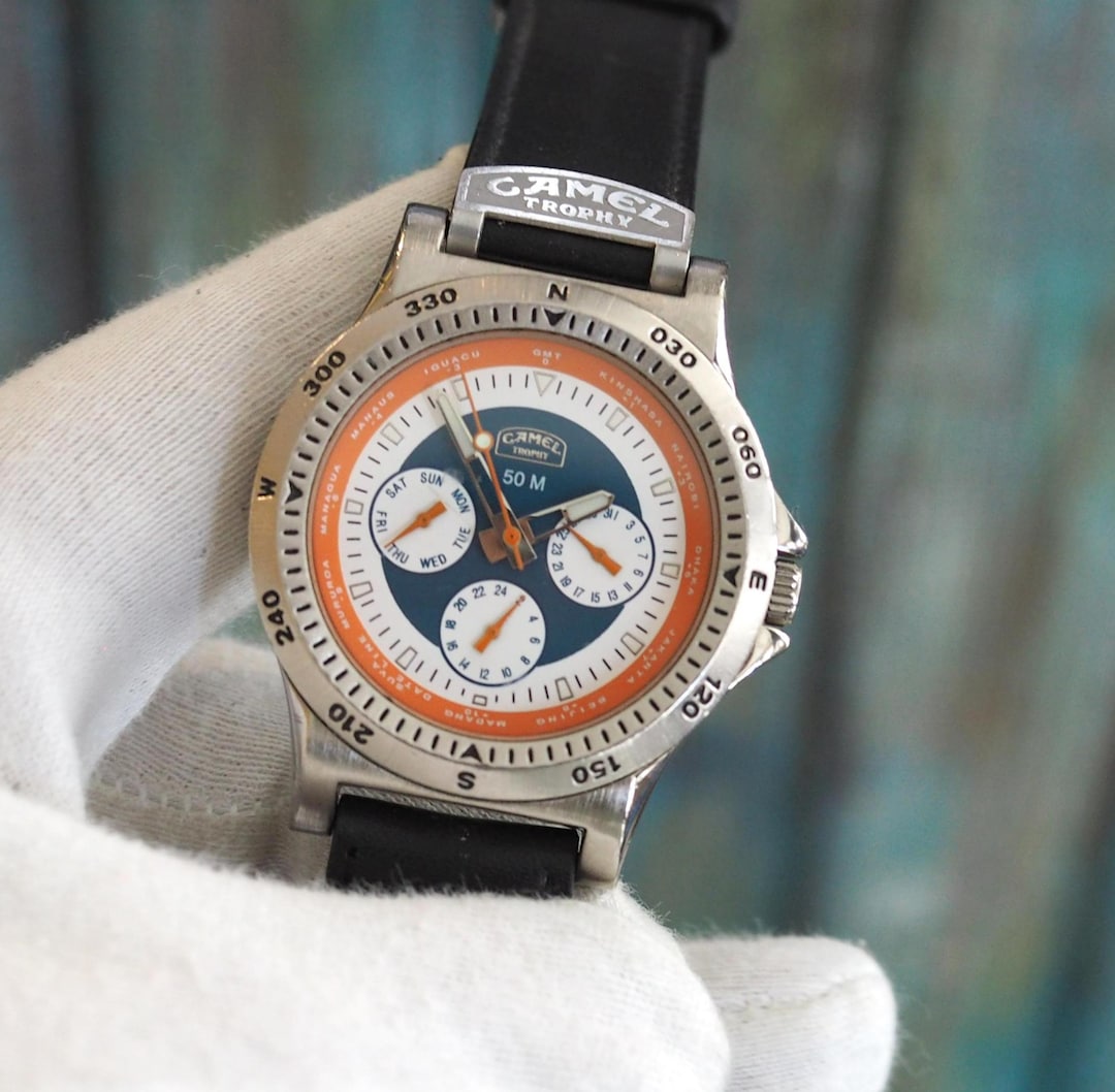 Camel Trophy Adventure Watch – Vintage Quartz 50M, Multi-dial 37mm Men ...