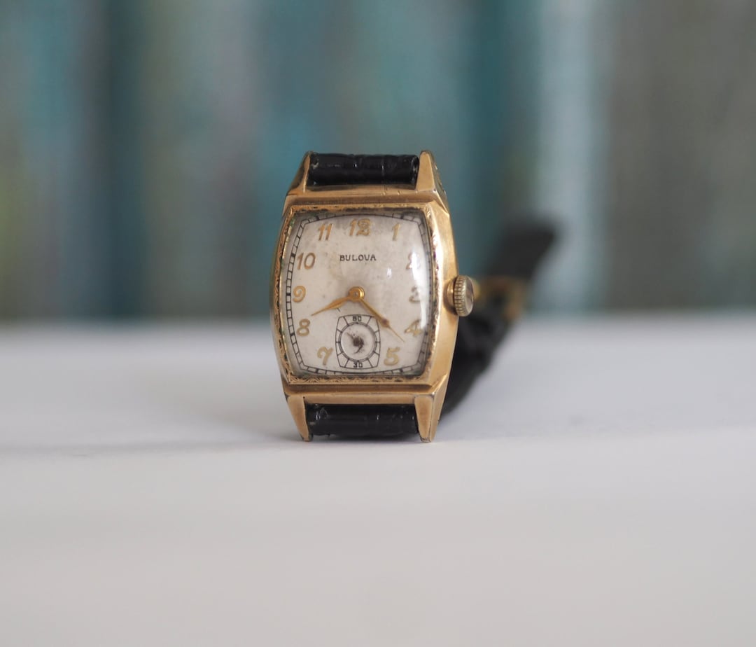 Bulova Watch Co, Cal.10bm, U.S.A Ref. 1627451 Art Deco Mechanical Wind ...
