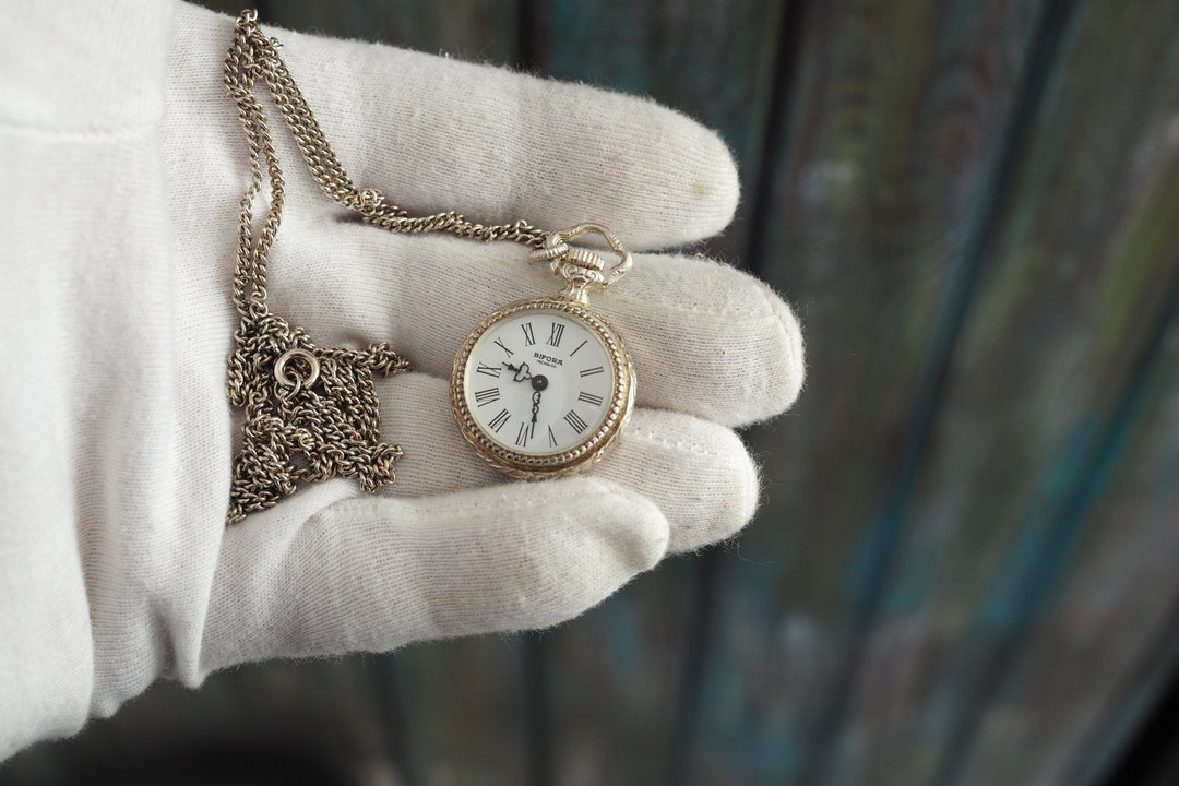 BIFORA - Sterling Silver Watch Pendant / Necklace - Tiny Vintage German ...