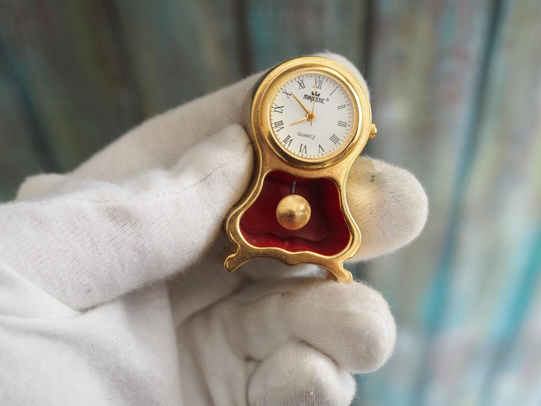 MAJESTIC Miniature Quartz Brass Clock - Etsy