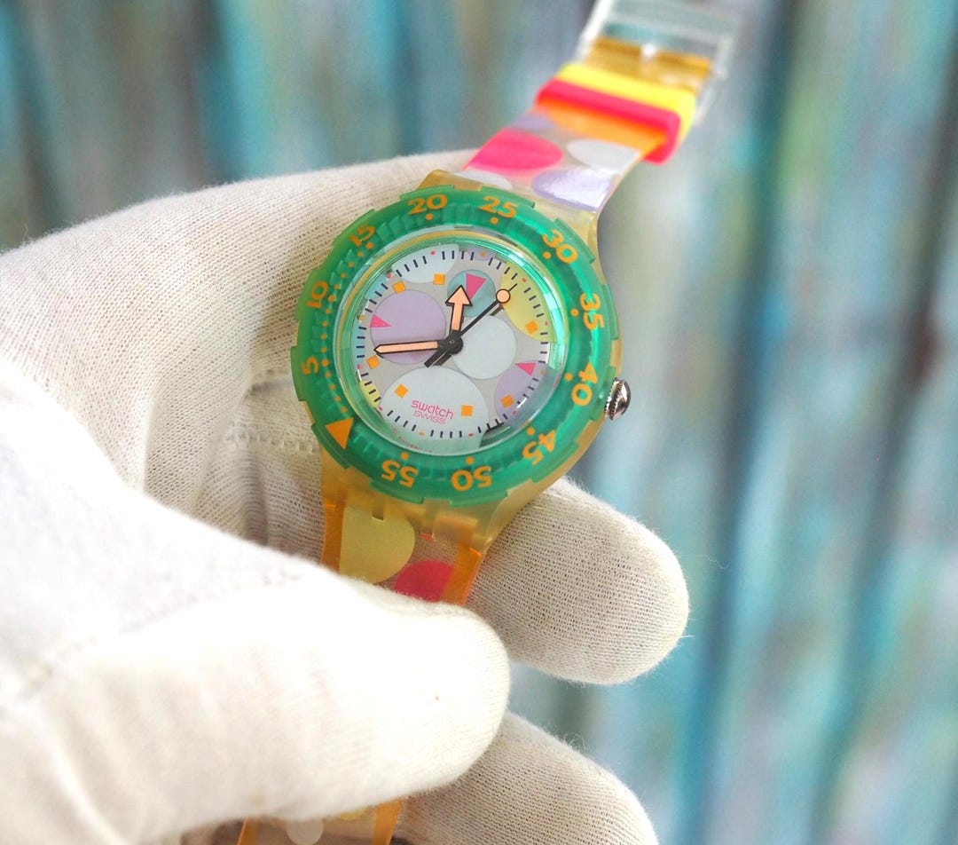 Swatch Scuba 200 “dots of Fun” Watch – 90s Vintage – Mint in Case ...
