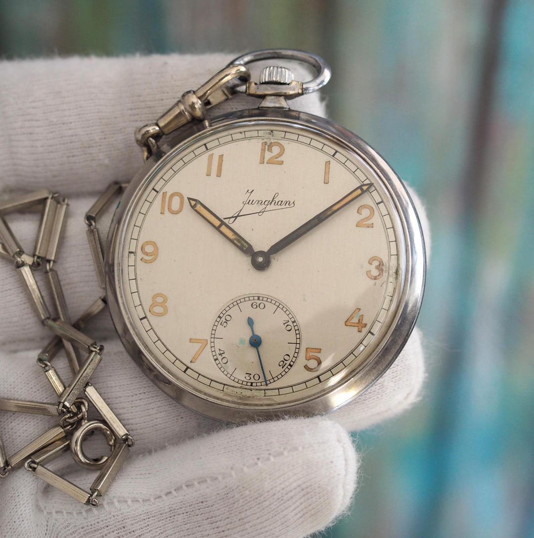 Junghans - 1930's German Pocket Watch - Junghans Cal J47b/1, Vintage ...