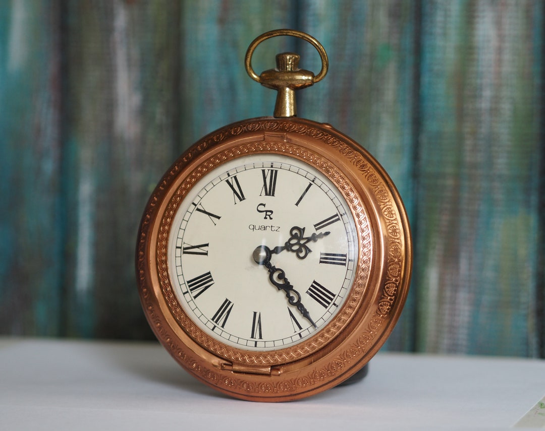 Kienzle - Vintage Quartz Copper Clock, German Quartz Wall Clock - Etsy