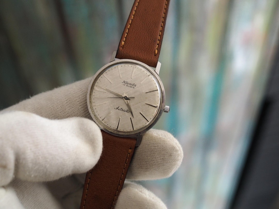 Nivada Antarctic- Swiss Made Mechanical Wind up Men's Watch - 1960's ...