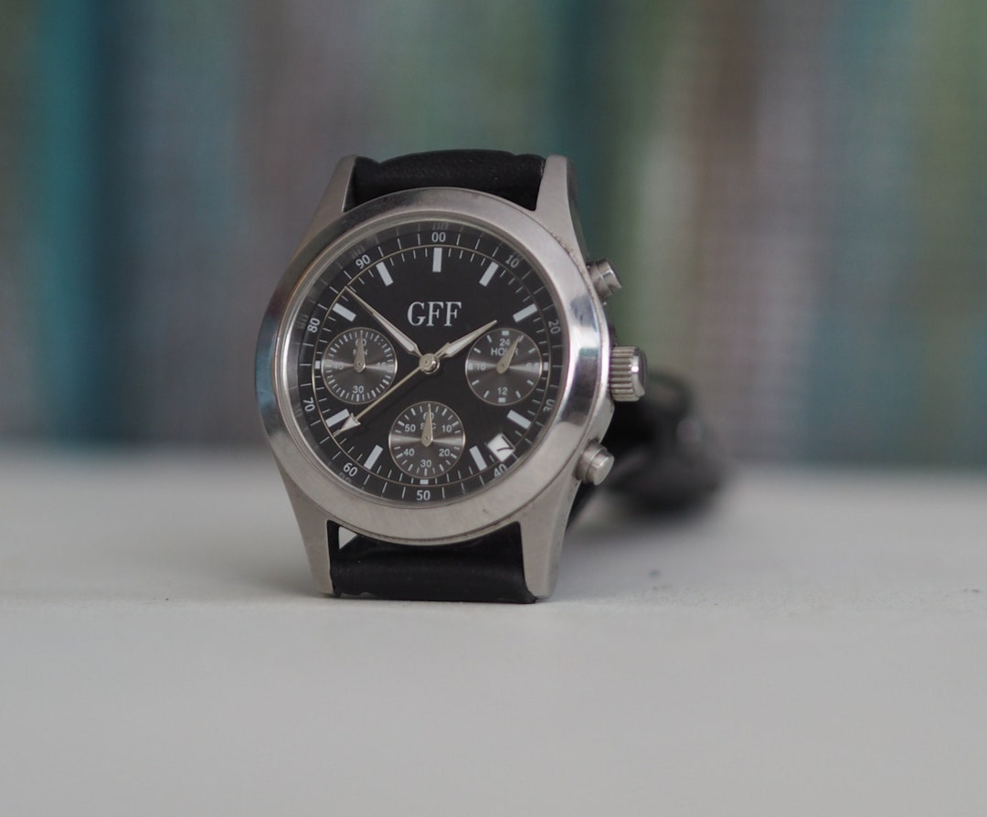 German Quartz Men's Chronograph Watch GFF, Quartz Men's Watch - Etsy