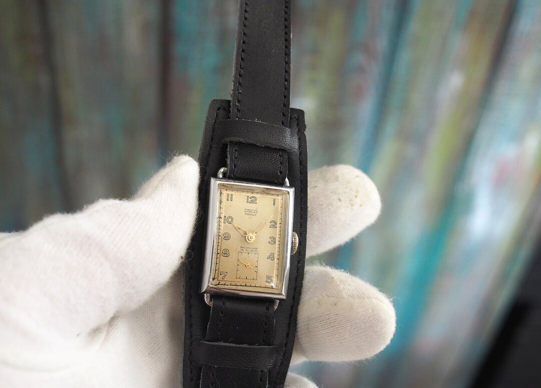 OSCO German Art Deco Men's Watch , Wind up Vintage Art Deco Watch - Etsy