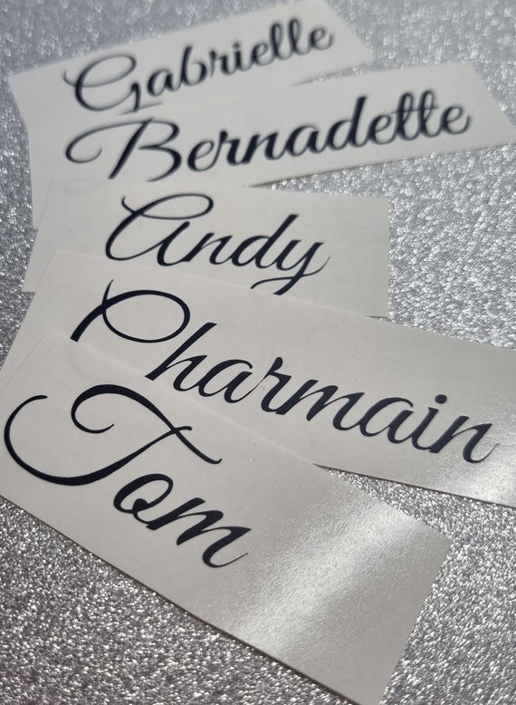 Signature Font Custom Vinyl Decal Custom Stickers | Etsy