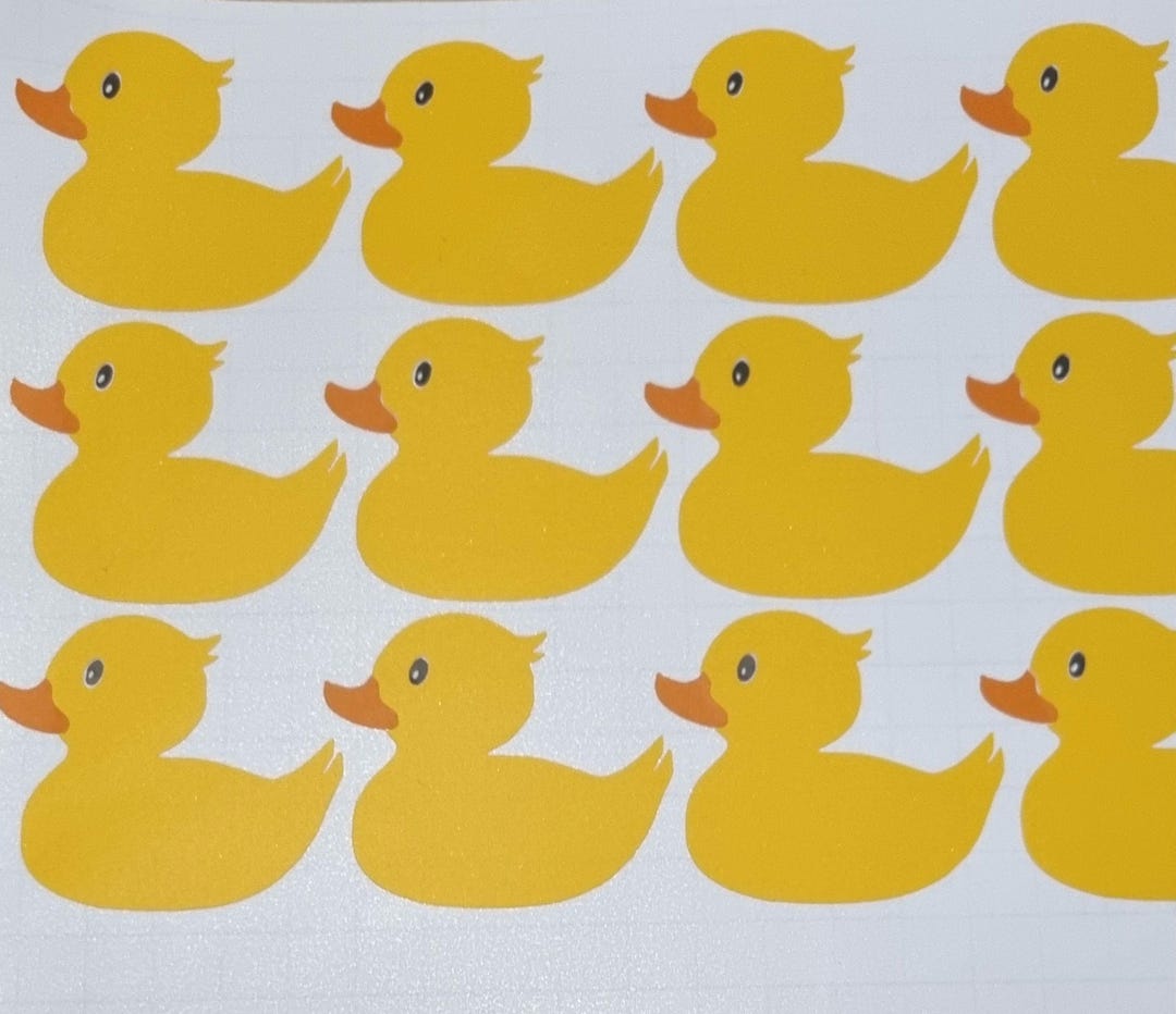 Yellow Rubber Duck Wall Decals – 15 Piece Nursery Decor - Etsy
