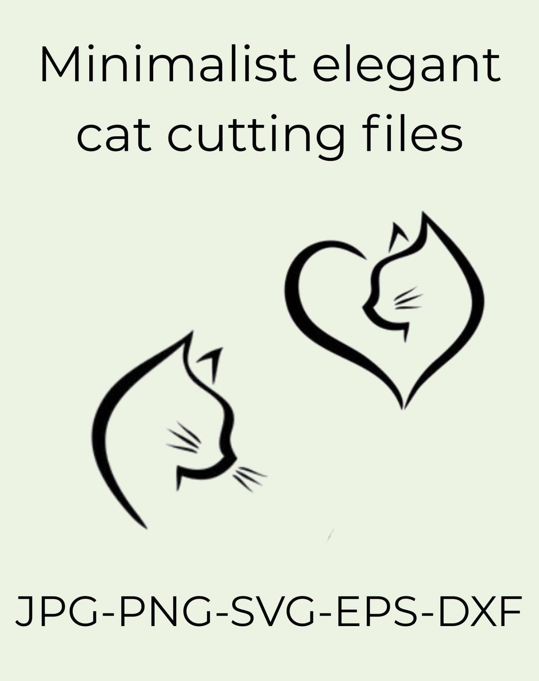 Elegant Cat Silhouette SVG Pack | Minimalist Cat Cut Files for Cricut ...