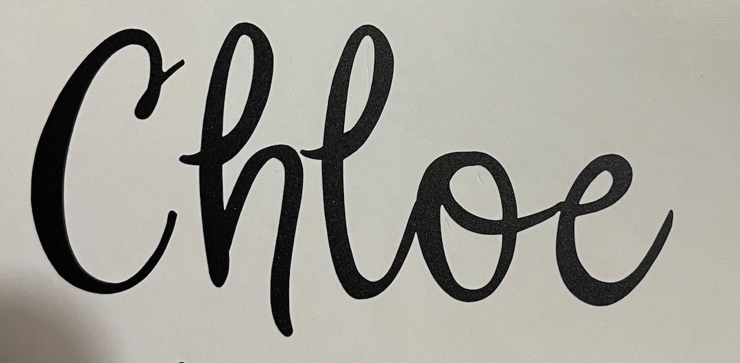 Personalized Vinyl Decal: Custom Name Sticker, Chloe Font - Etsy