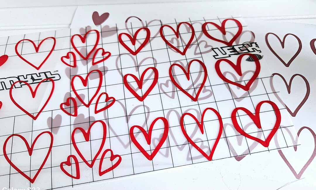 18 X Variety of Heart Shape Decals | Valentines Day Decals | Heart ...