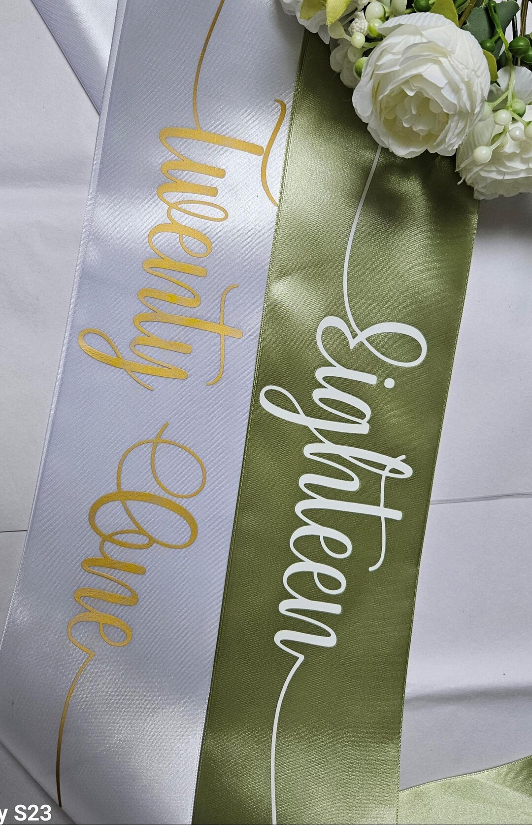 Custom Birthday Sash - Written Age Sashes - Milestone Birthday-eighteen ...