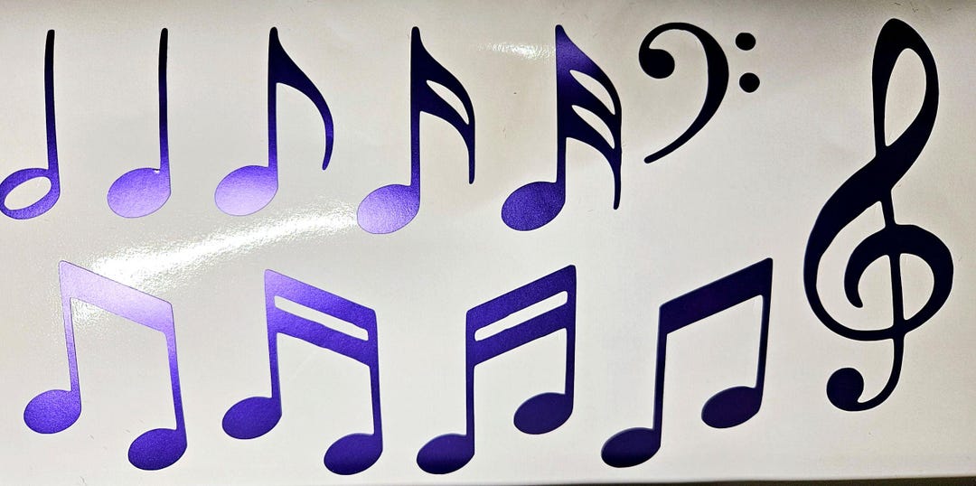 Musical Notes Car Decals | Music Notes Wall Stickers | Individual Music ...