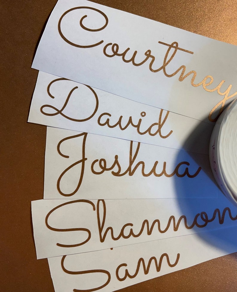 Handwritten Name Sticker Gift Box Decal Calligraphy - Etsy