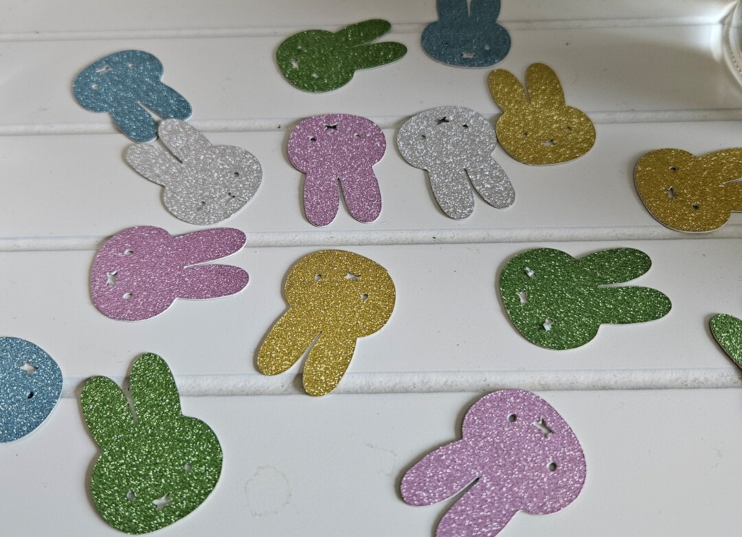 50 X Cute Kawaii Miffy Inspired Glitter Easter Party Baby Shower ...