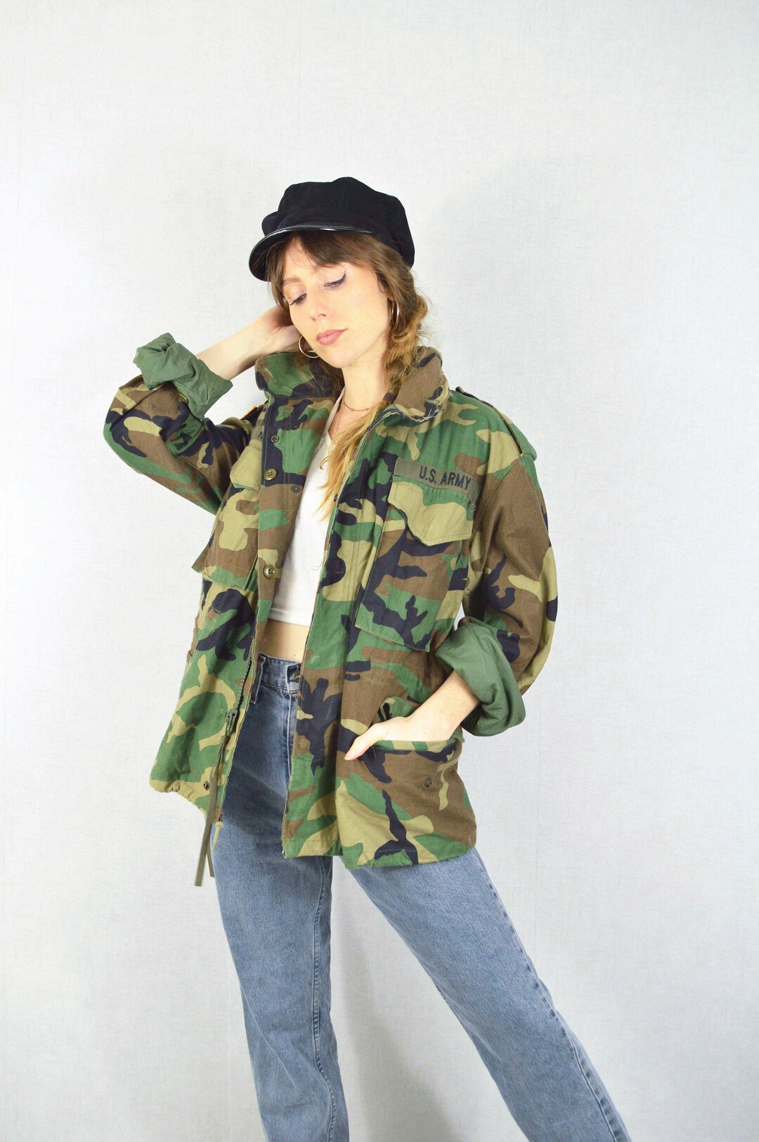 Vintage Oversized M65 Army Jacket Small - Etsy