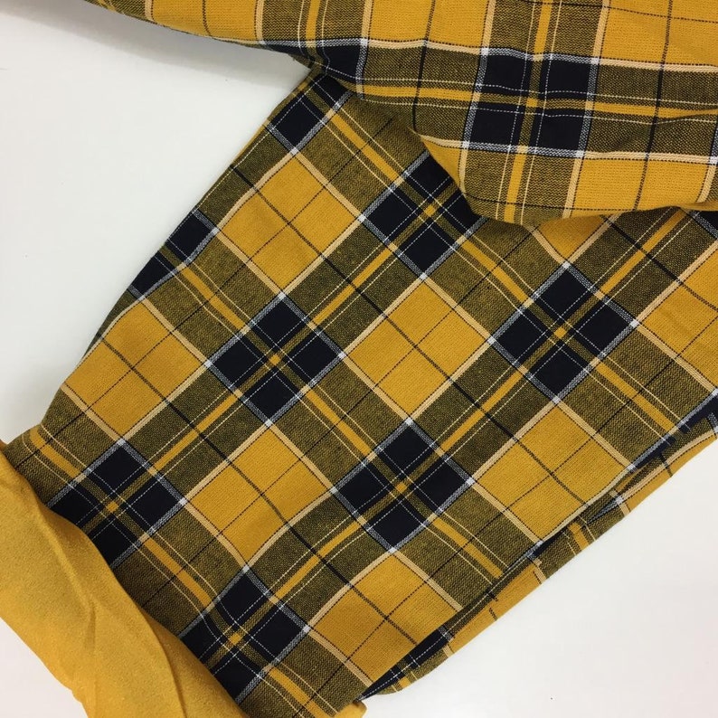 High Waisted Lined Tartan Plaid Nova Check Chino Capri | Etsy