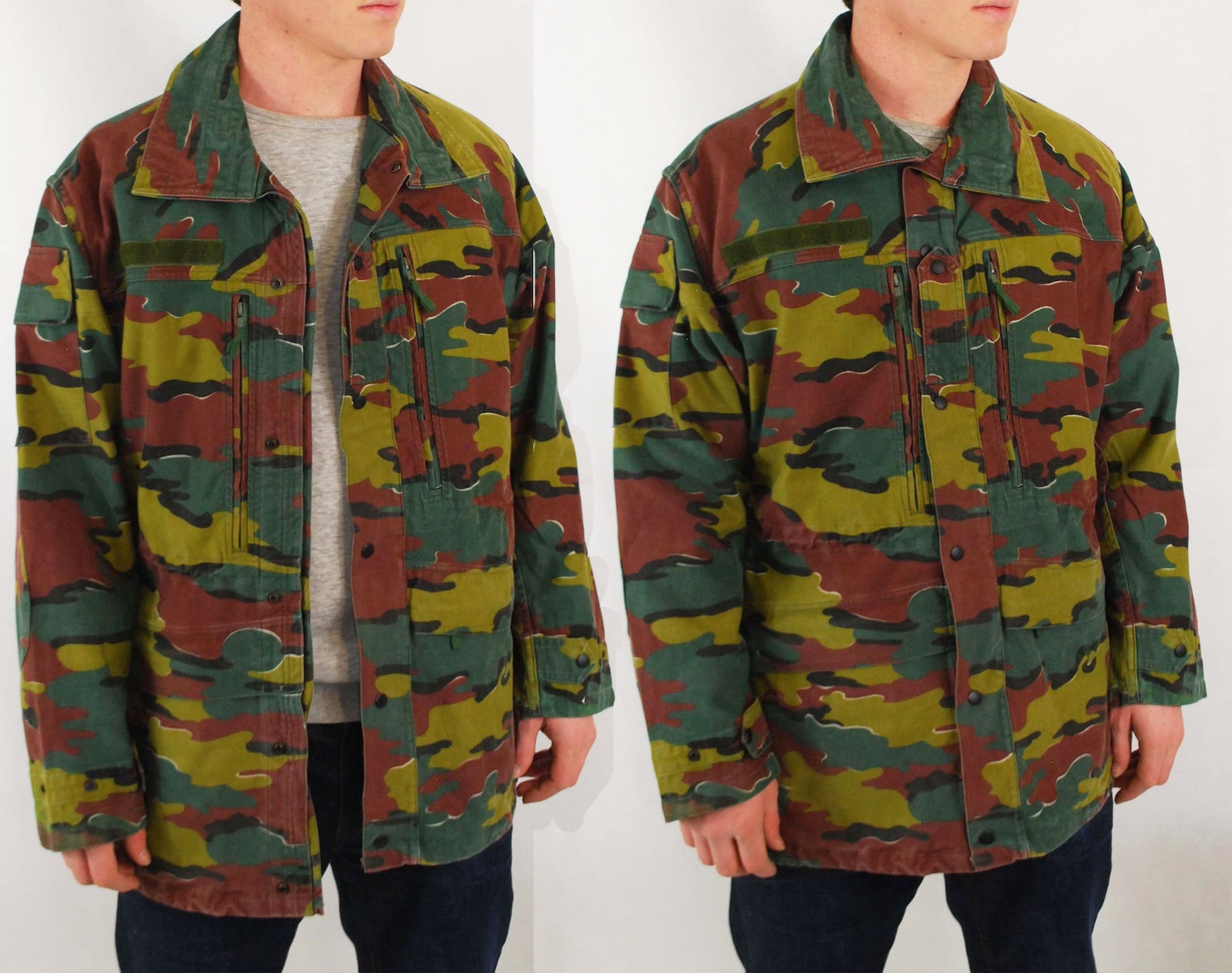 VTG M90 Belgian Army Jigsaw Camo Camouflage Combat Parka | Etsy