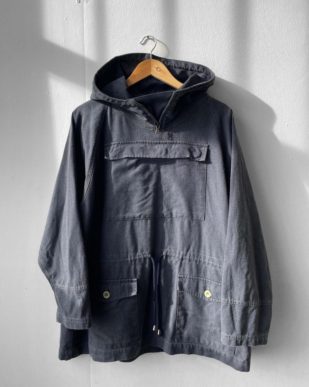 Charcoal Grey Cadet Smock Cotton Canvas - Etsy