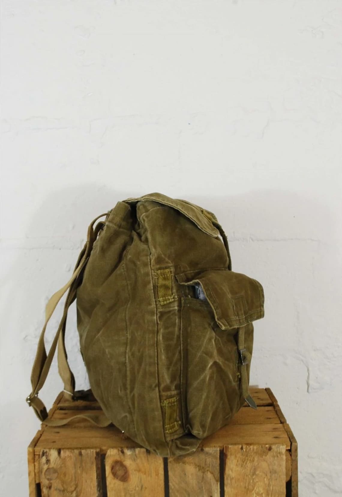 Rare 60s Army Rucksacks Brown Cotton Canvas Czech Vintage - Etsy