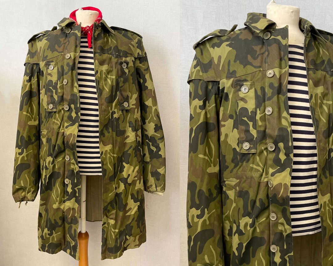 Rare Vintage Cold Weather Parka Jacket 1980s Leaf Pattern Camo Jacket S ...