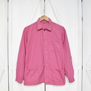 French Chore Jacket Pink Cotton Workwear Shirts - S M L Xl - Etsy