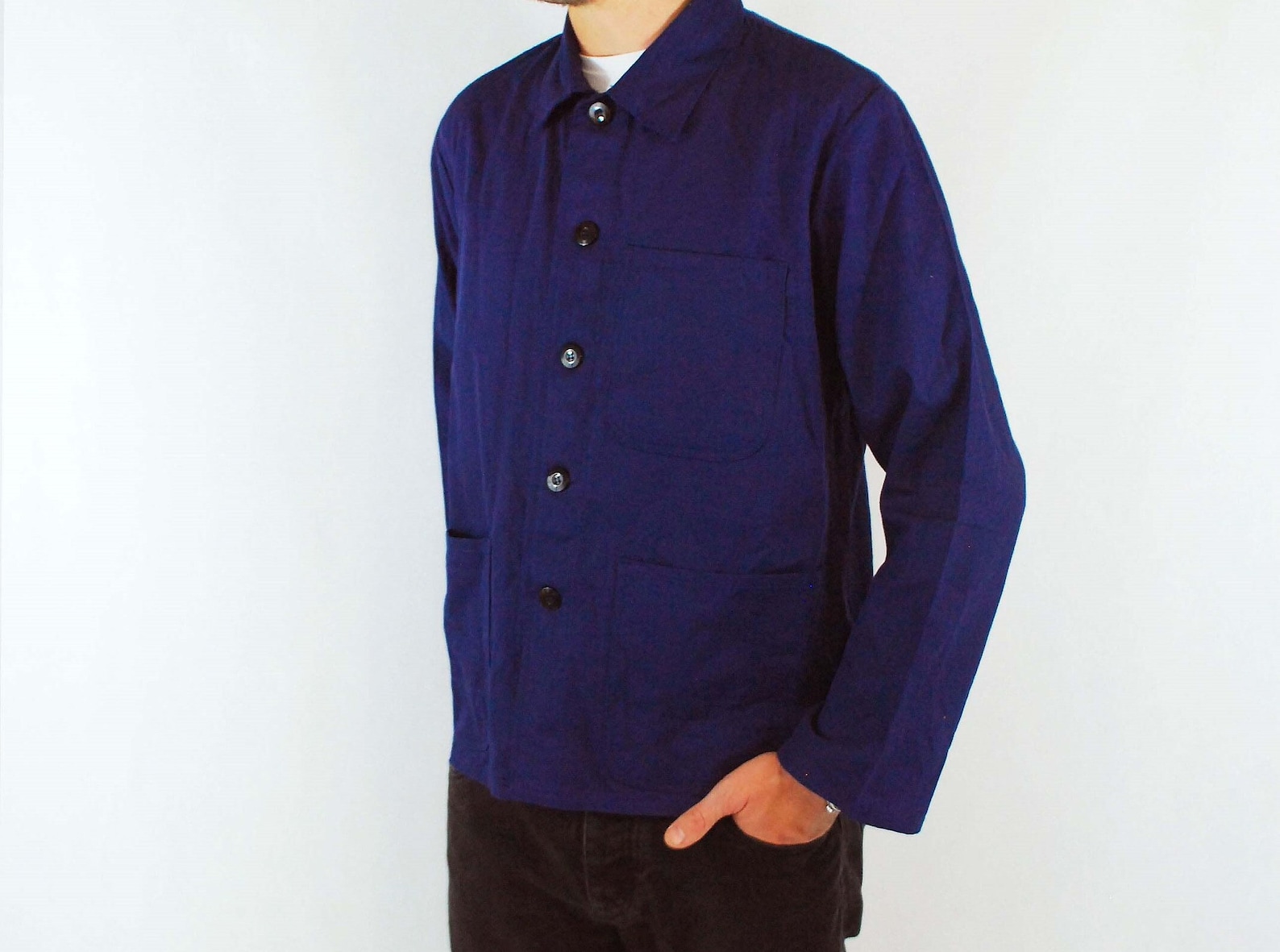 French EU Chore Worker Work Jackets - 100% Cotton - Navy Blue - Etsy