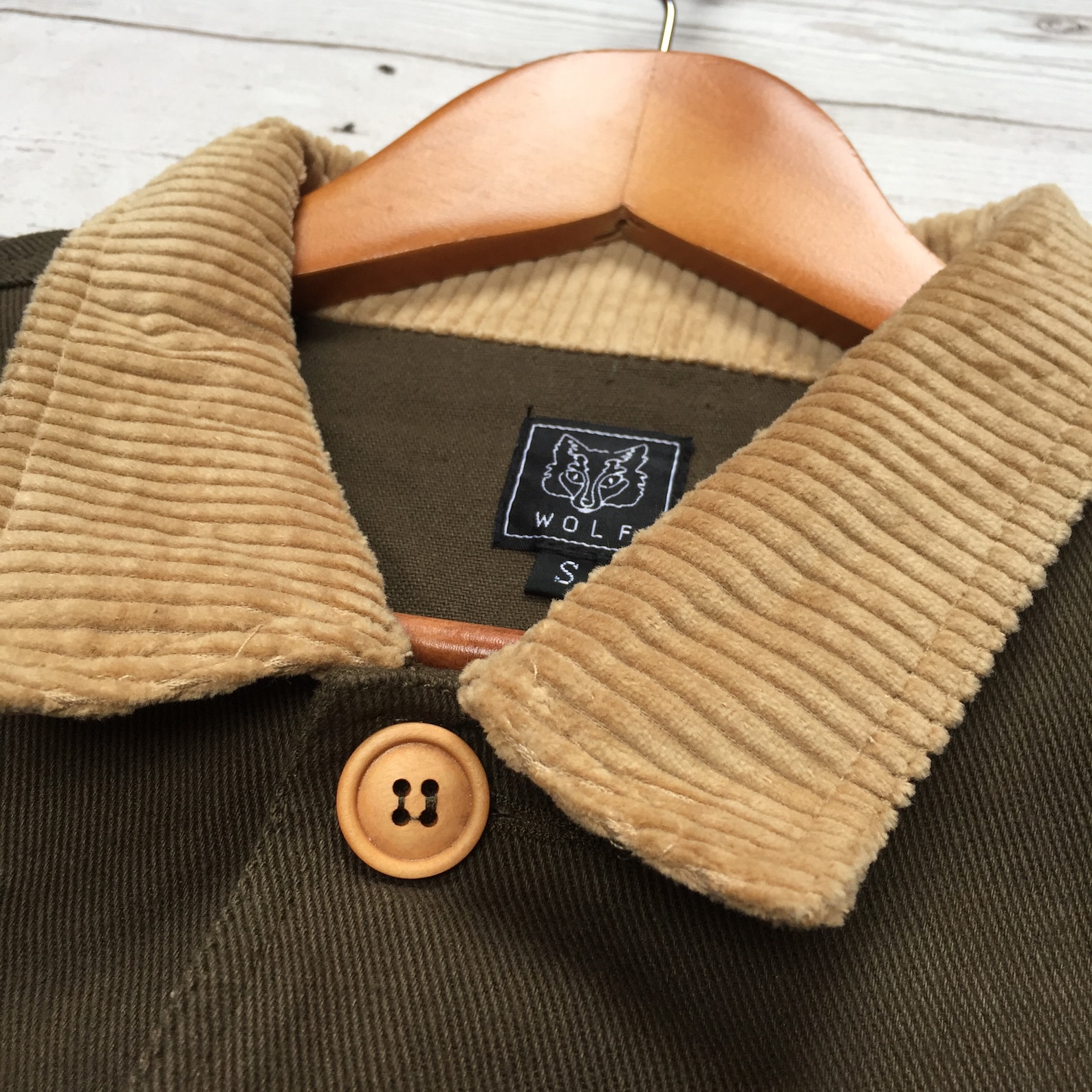 60s Style French Olive Green Corduroy & Cotton Twill Canvas - Etsy