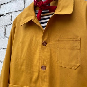 Mustard Yellow Workwear Jacket Made in England Cotton Canvas Chore ...