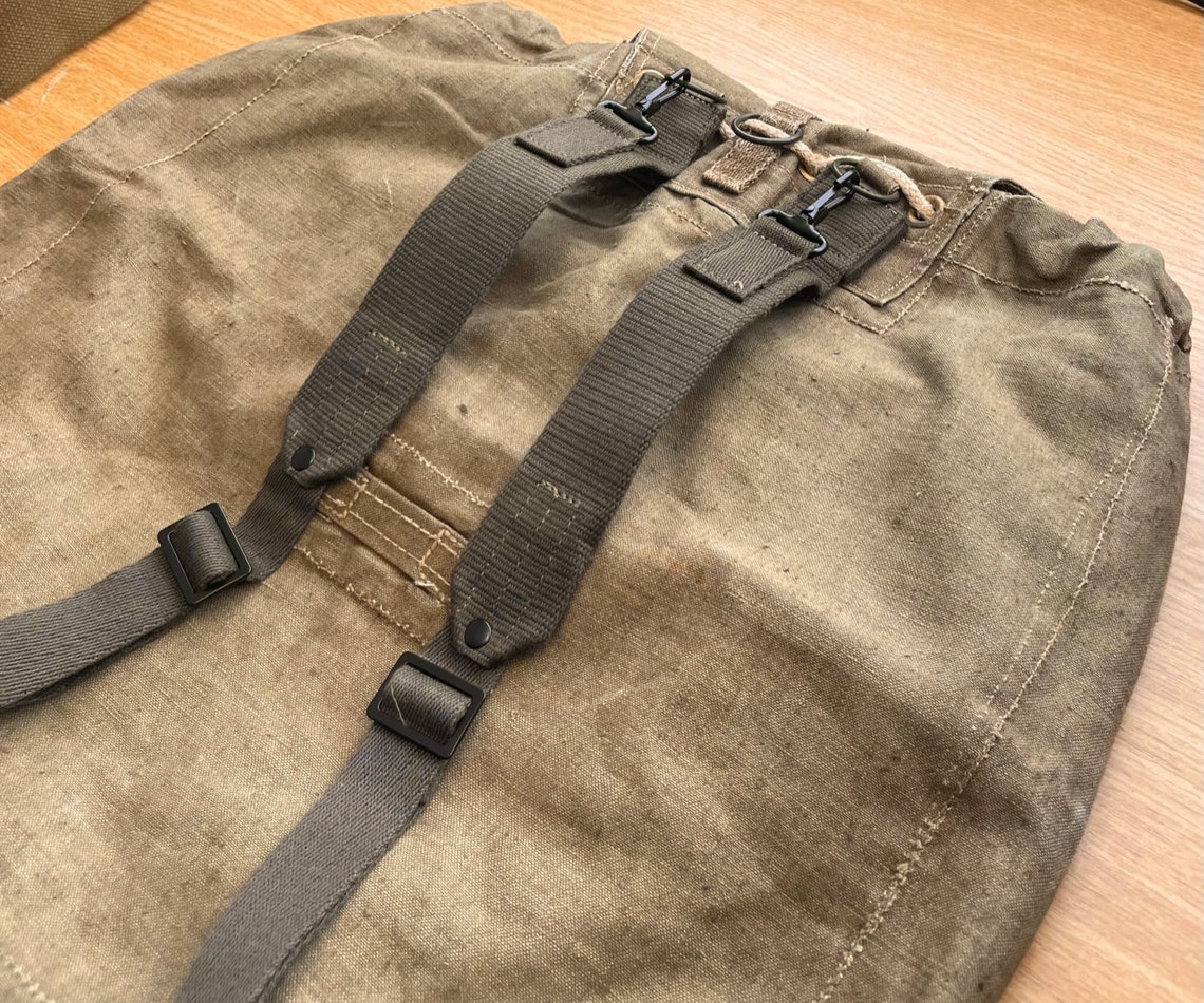 Rare 60s Army Rucksacks Brown Cotton Canvas Czech Vintage - Etsy