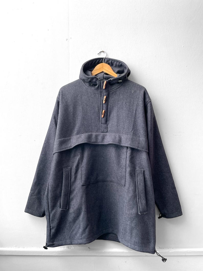 Vintage Handmade Military Bushcraft Anorak Smock - Reworked Wool Jacket ...