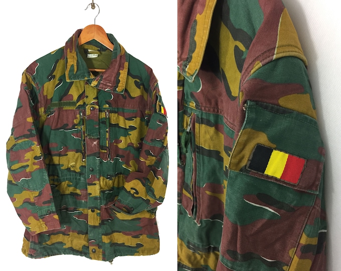 VTG M90 Belgian Army Jigsaw Camo Camouflage Combat Parka Jacket Pattern ...