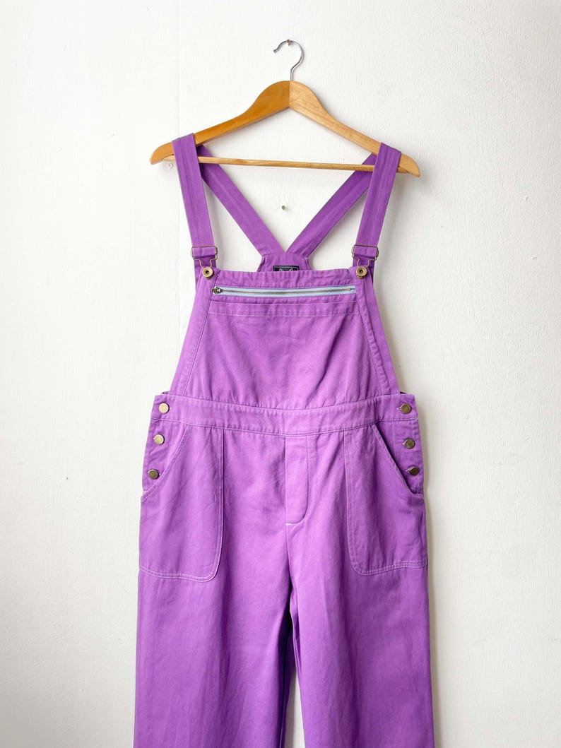 Purple Workwear Dungarees - Bib Coveralls All in One - XS S M L - Etsy