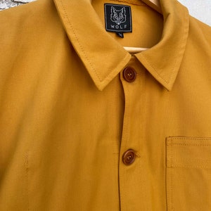 Mustard Yellow Workwear Jacket Made in England Cotton Canvas Chore ...