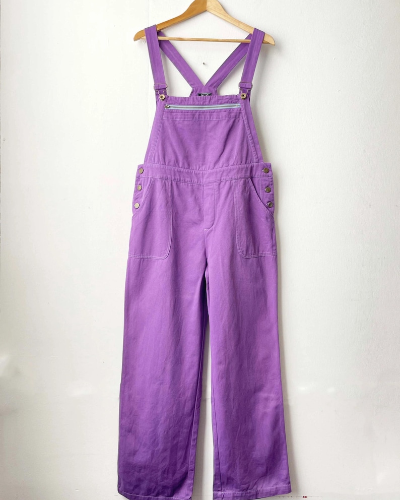 Purple Workwear Dungarees - Bib Coveralls All in One - XS S M L - Etsy