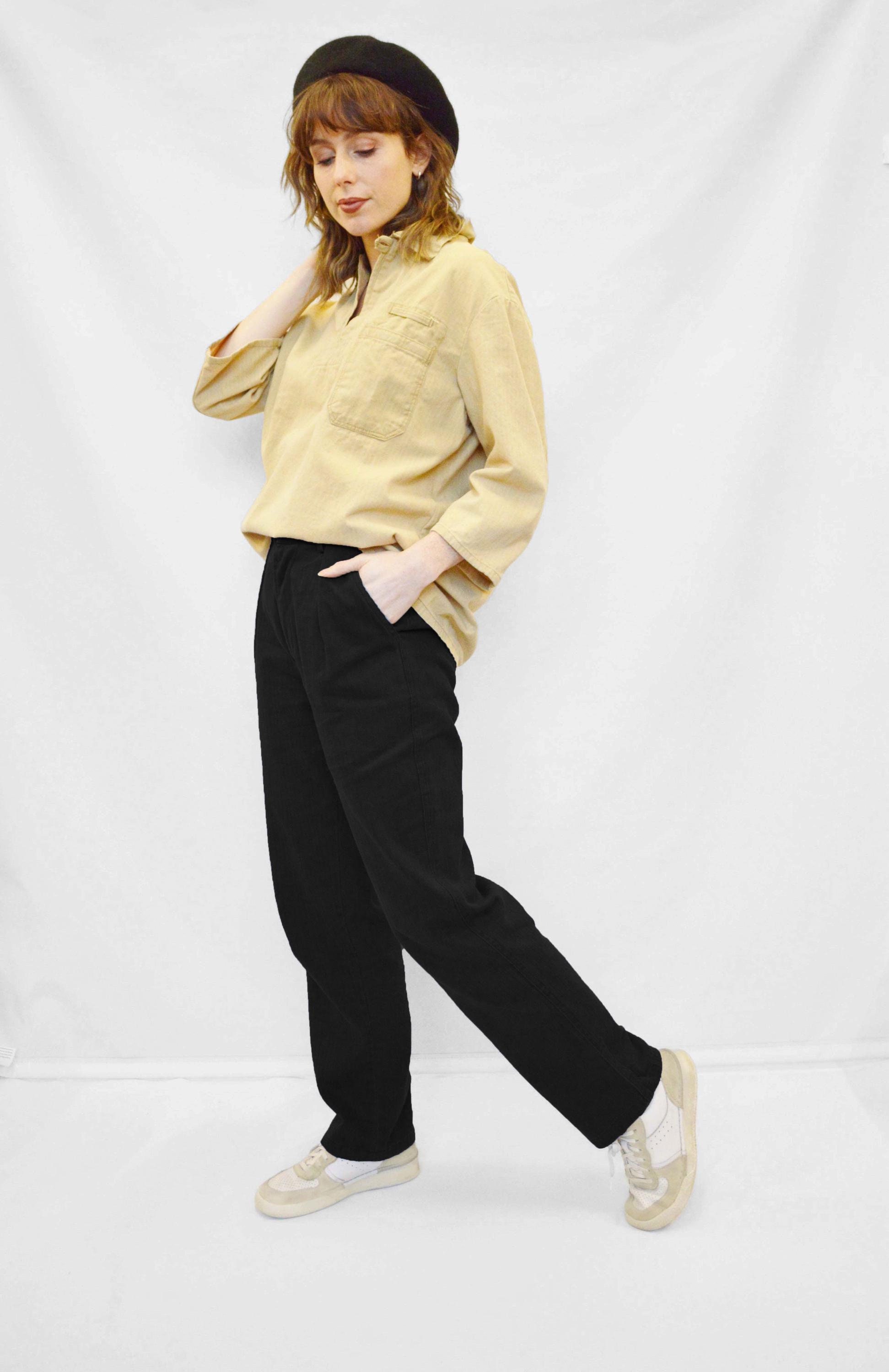 Vintage Black Utility Trousers - Etsy Vintage Black Utility Trousers - Etsy