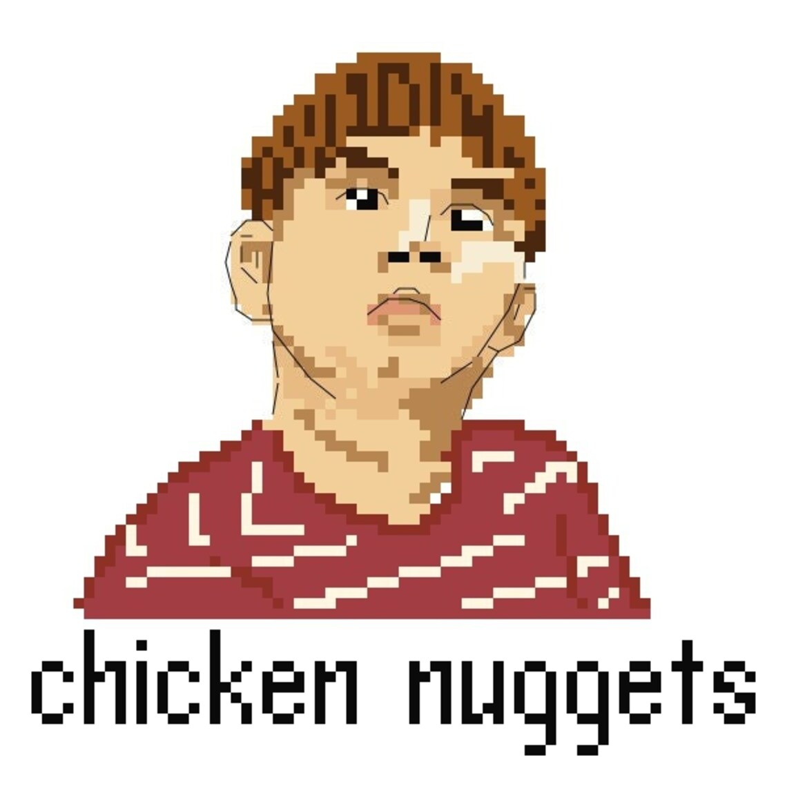Chicken Nuggets King Curtis Cross Stitch Pattern - Funny TV Quote Wife ...