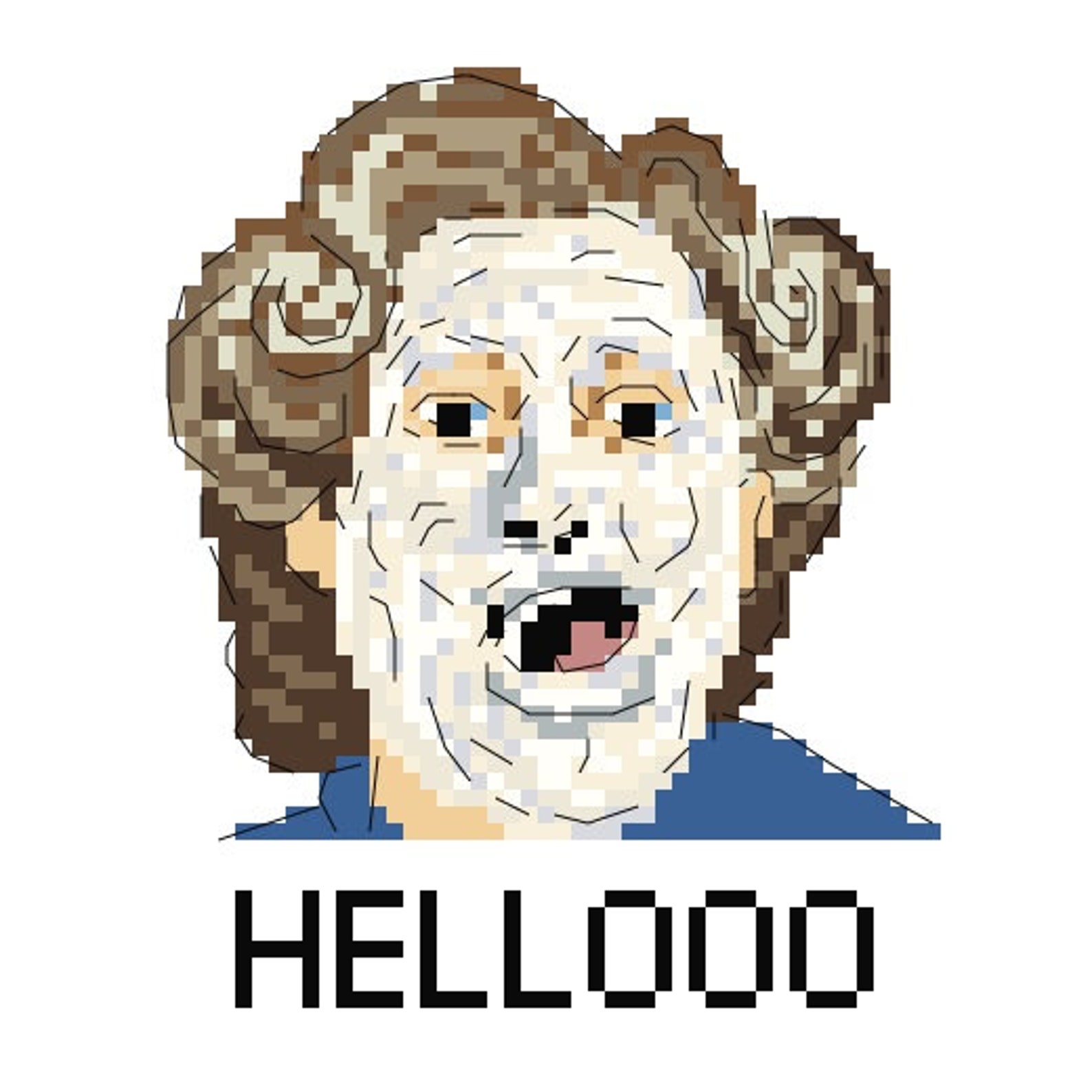 Mrs Doubtfire Hello Inspired Cross Stitch Pattern - Modern 90s Pop ...