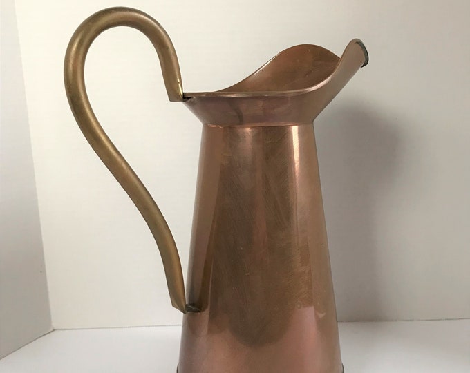 Vintage Tagus R62 Solid Copper and Brass Tall Pitcher Made in Portugal ...