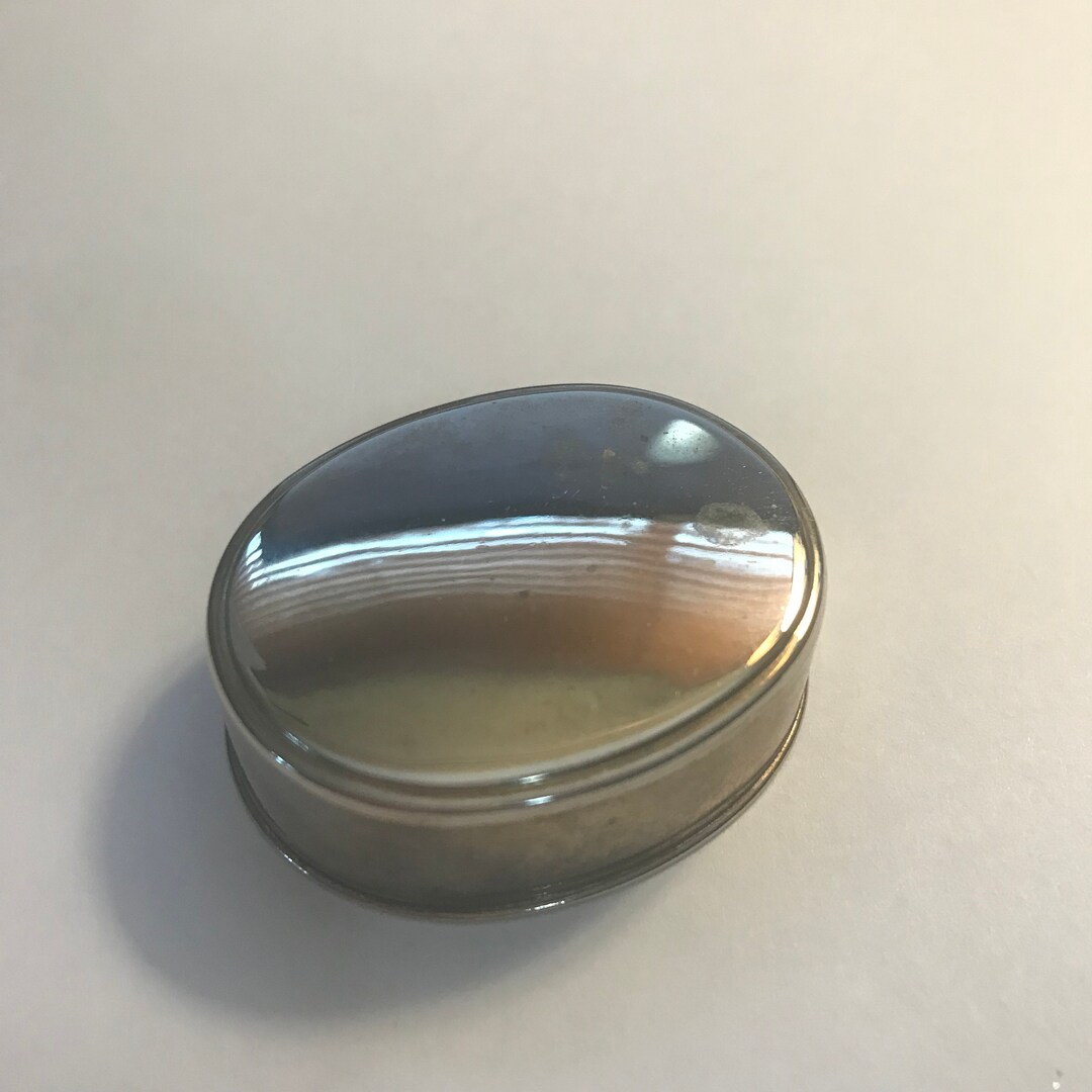 Silver Oval Pill Box - Etsy
