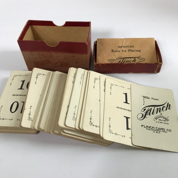 Flinch Card Game in Original Box Circa 1913 Antique - Etsy