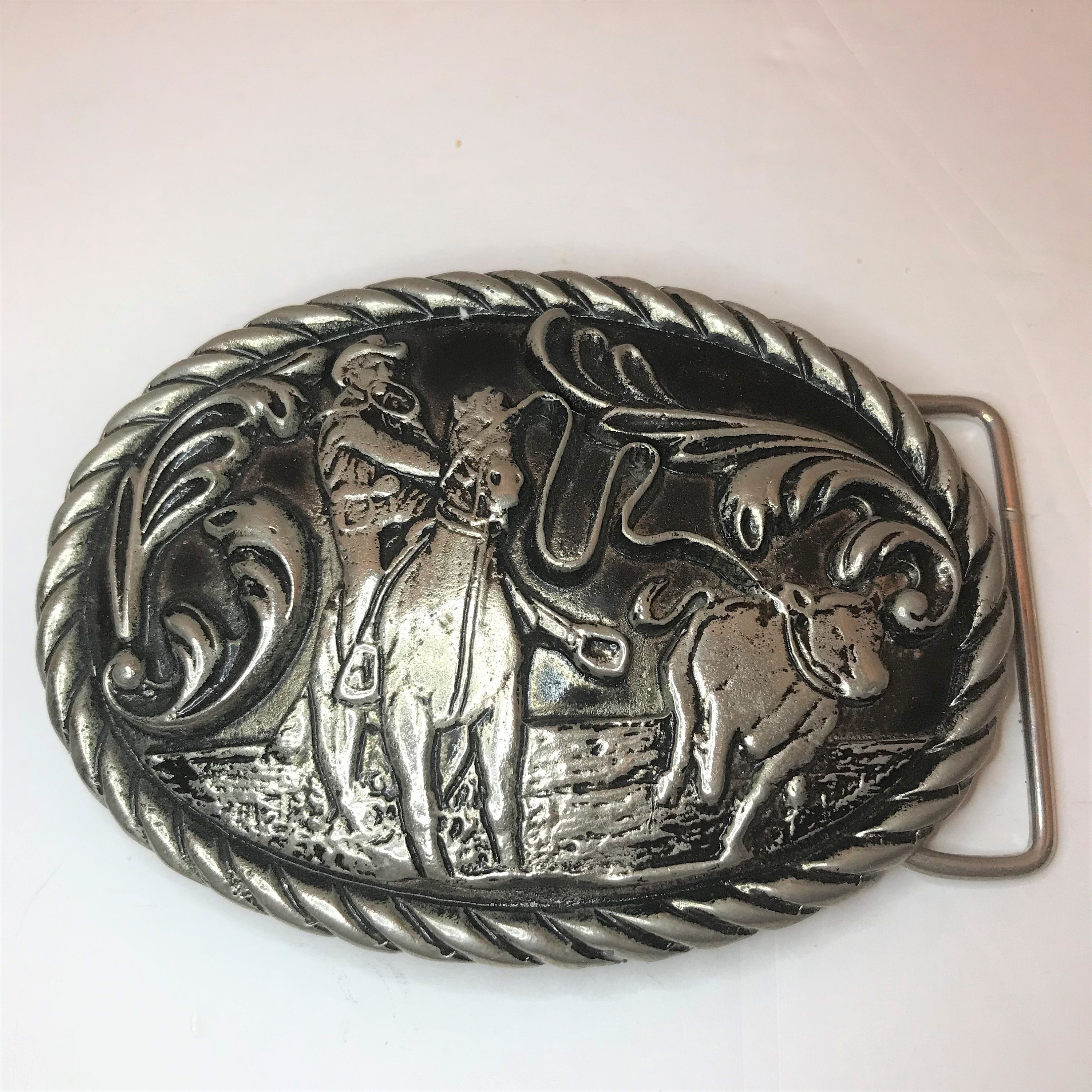 Unkle Dunkle's Belts & Buckles 1979 Calf Roping Buckle - Etsy