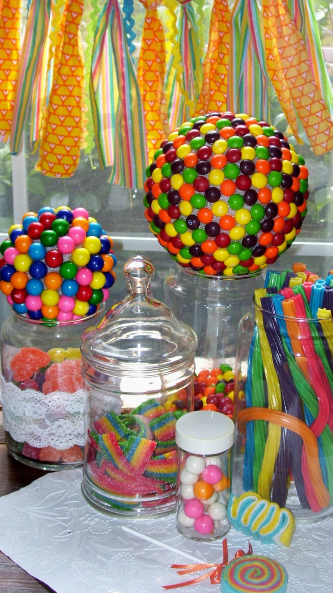 RAINBOW Party Decor, Candy Land BIRTHDAY Decor, Skittles Ball, Candy ...