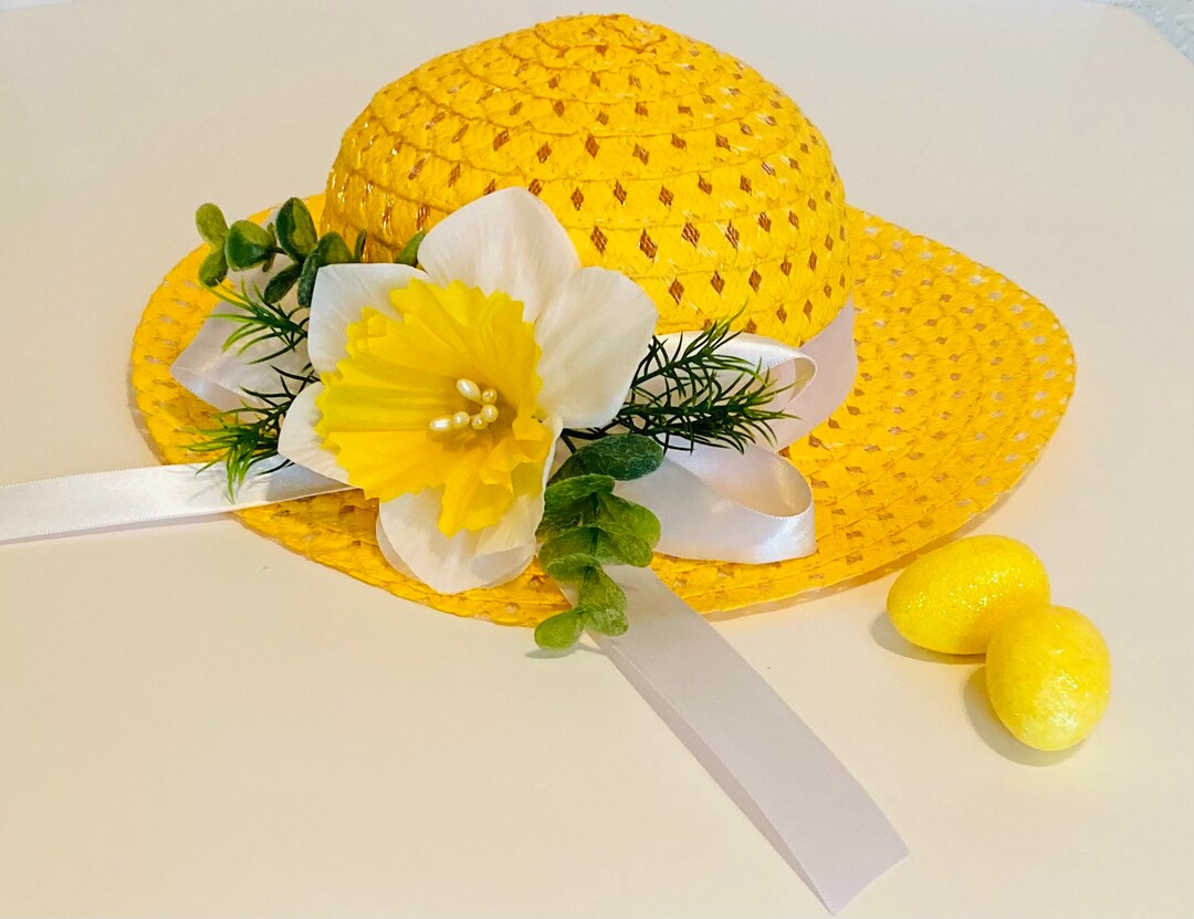 Toddler EASTER HAT, Yellow Sun Hat, Bright Yellow Sun Hat - Etsy