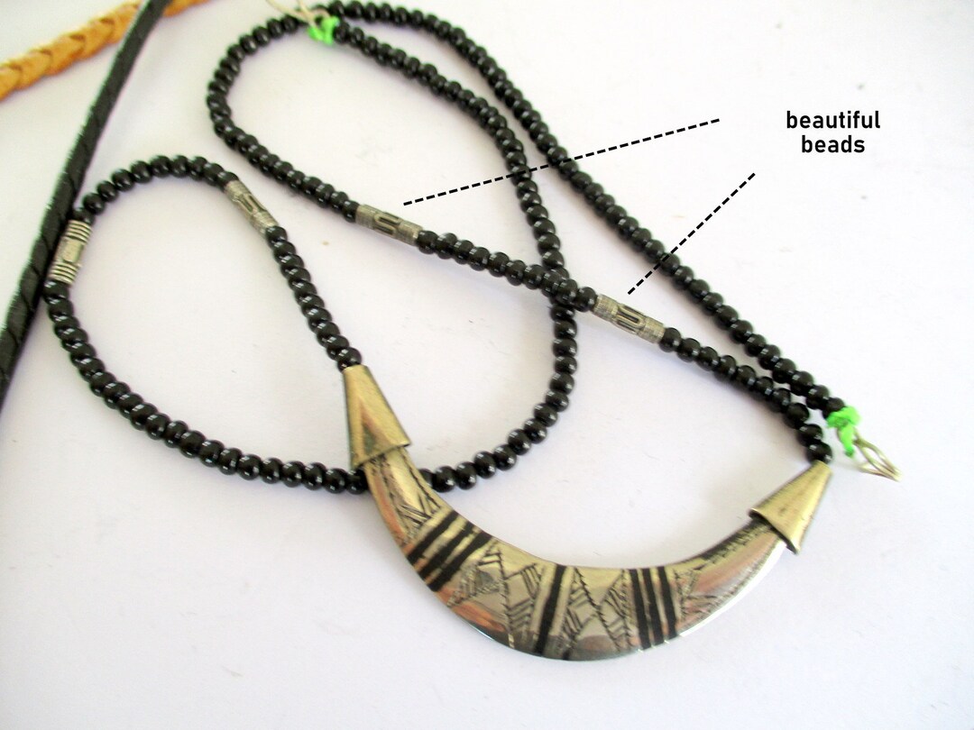 Morocco Berber Amulet Silver Amazigh Collier Necklace Pendant Filigree ...