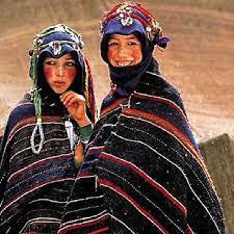 Handira Cape Cloak Wool Berber Burnus Woman Atlas Carpet Morocco ...