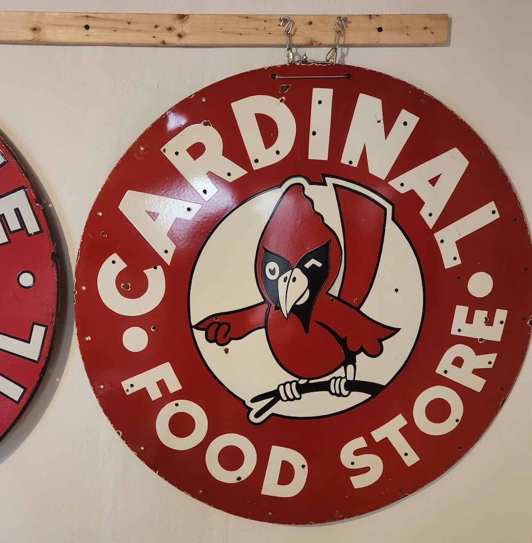 Vintage Porcelain Sign 42 Advertising Cardinal Food - Etsy