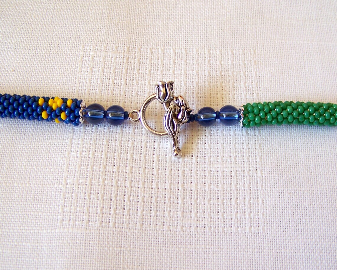 Long Beaded Crochet Rope Necklace - Beadwork Necklace - Seed Beads ...