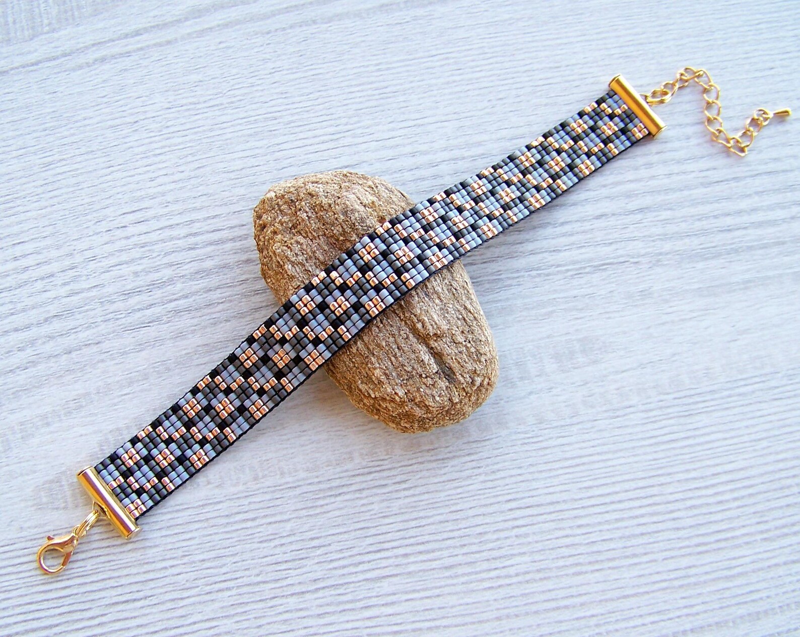 Set of 5 Geometric Narrow Bracelets, Fill Your Wrist With Miyuki Delica ...