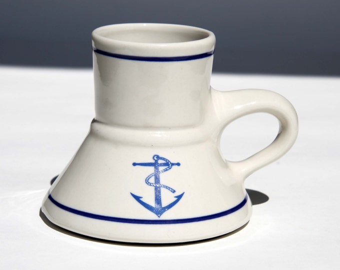 Captain Pirate No Spill Travel Mug Wide Base Narrow Top ANCHORS Coffee ...